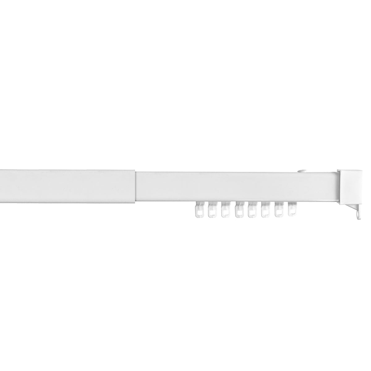 Square Profile Extendable Curtain Track 120-200cm - White – Millers Limited